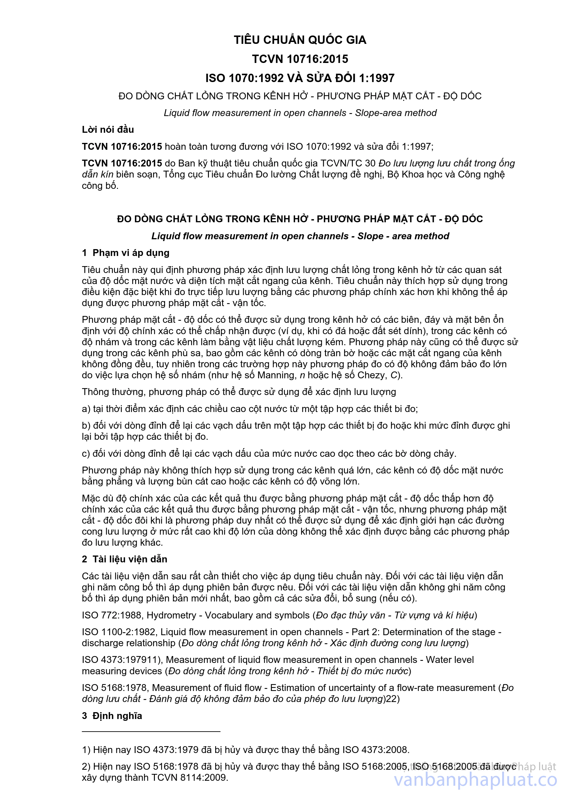 Tiêu chuẩn quốc gia TCVN 10716:2015 (ISO 1070:1992 và sửa đổi 1:1997 ...