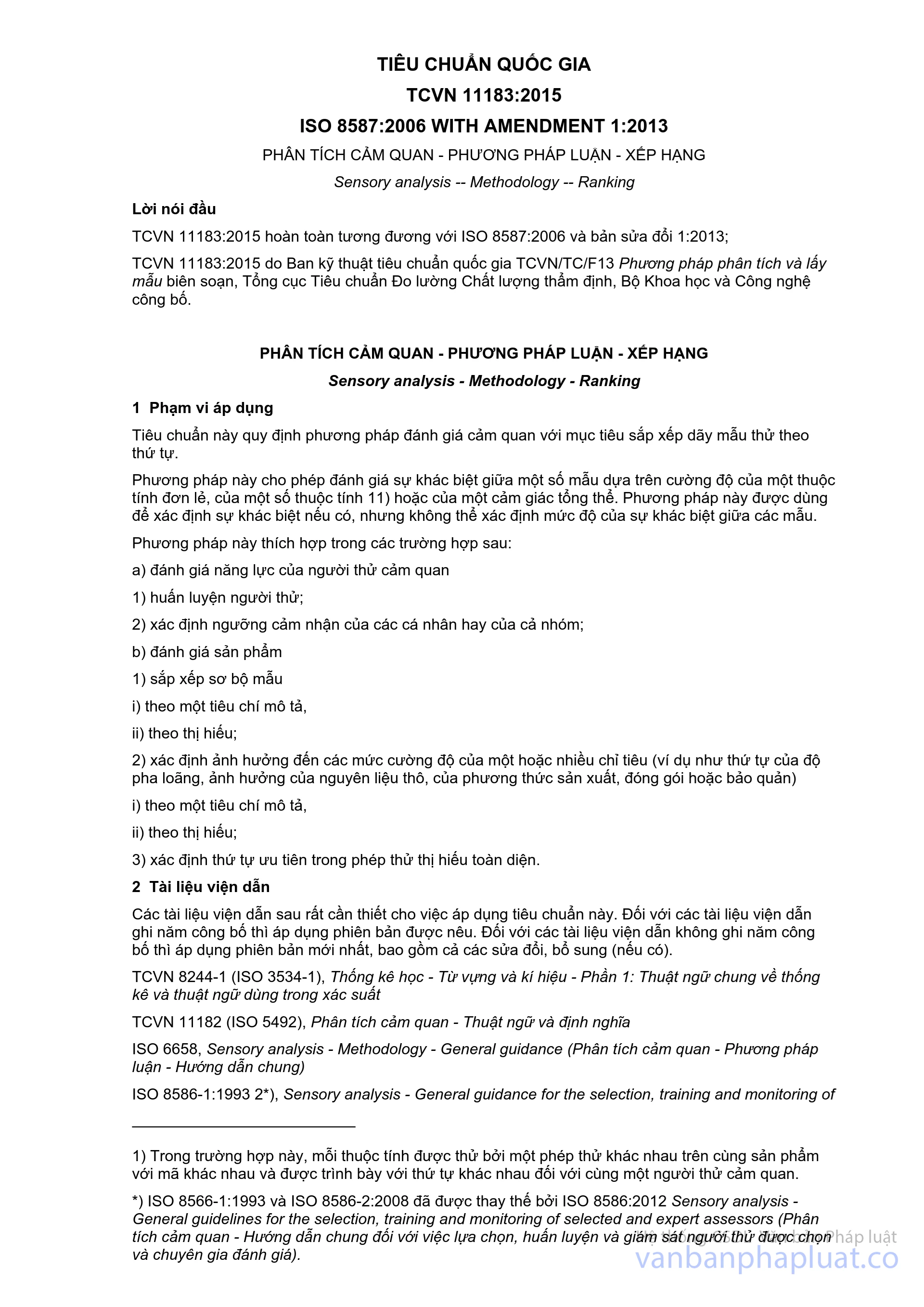 Tiêu chuẩn quốc gia TCVN 11183:2015 (ISO 8587:2006 with amendment 1: ...