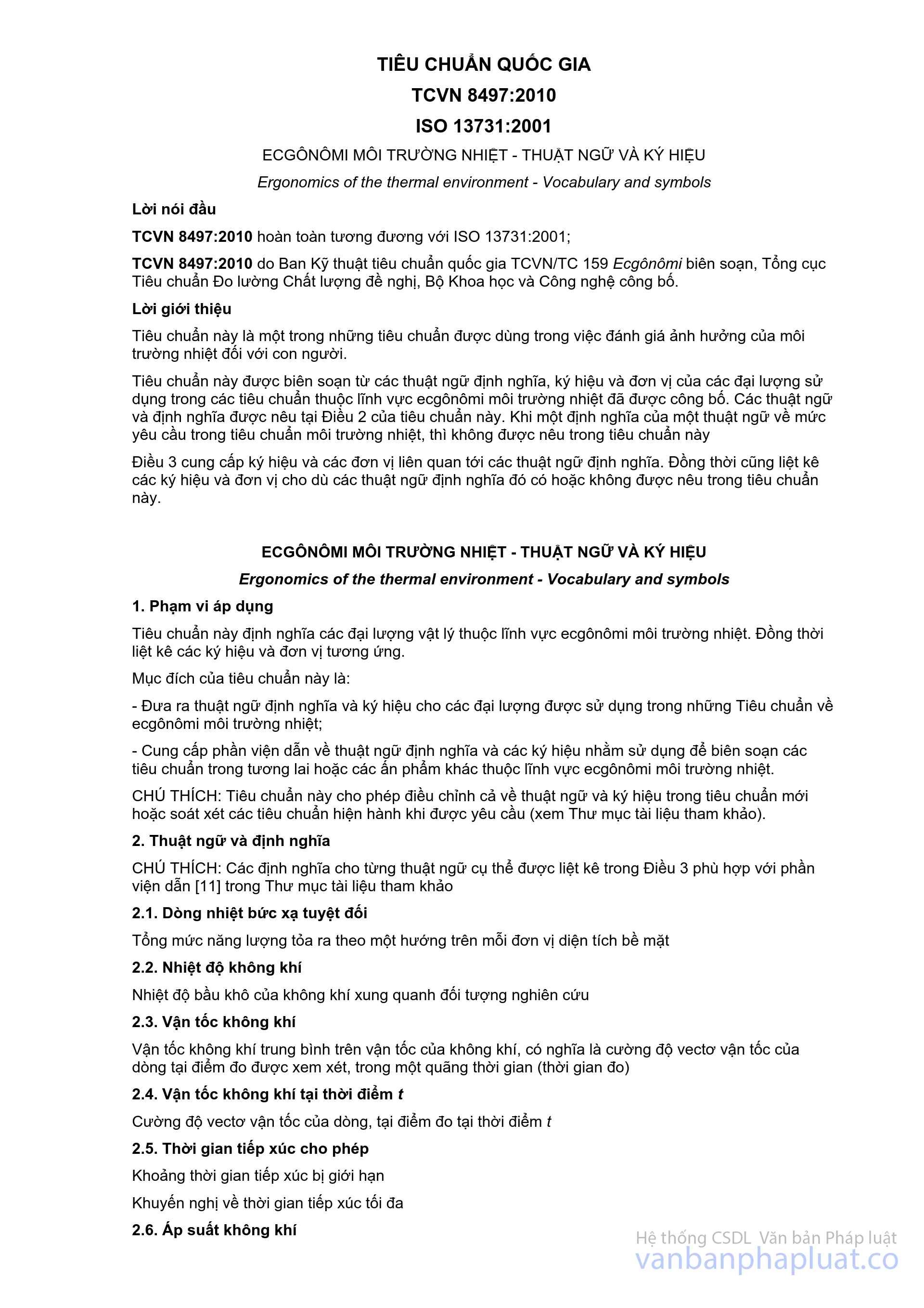 Tiêu chuẩn quốc gia TCVN 8497:2010 (ISO 13731:2001) về Ecgônômi môi ...