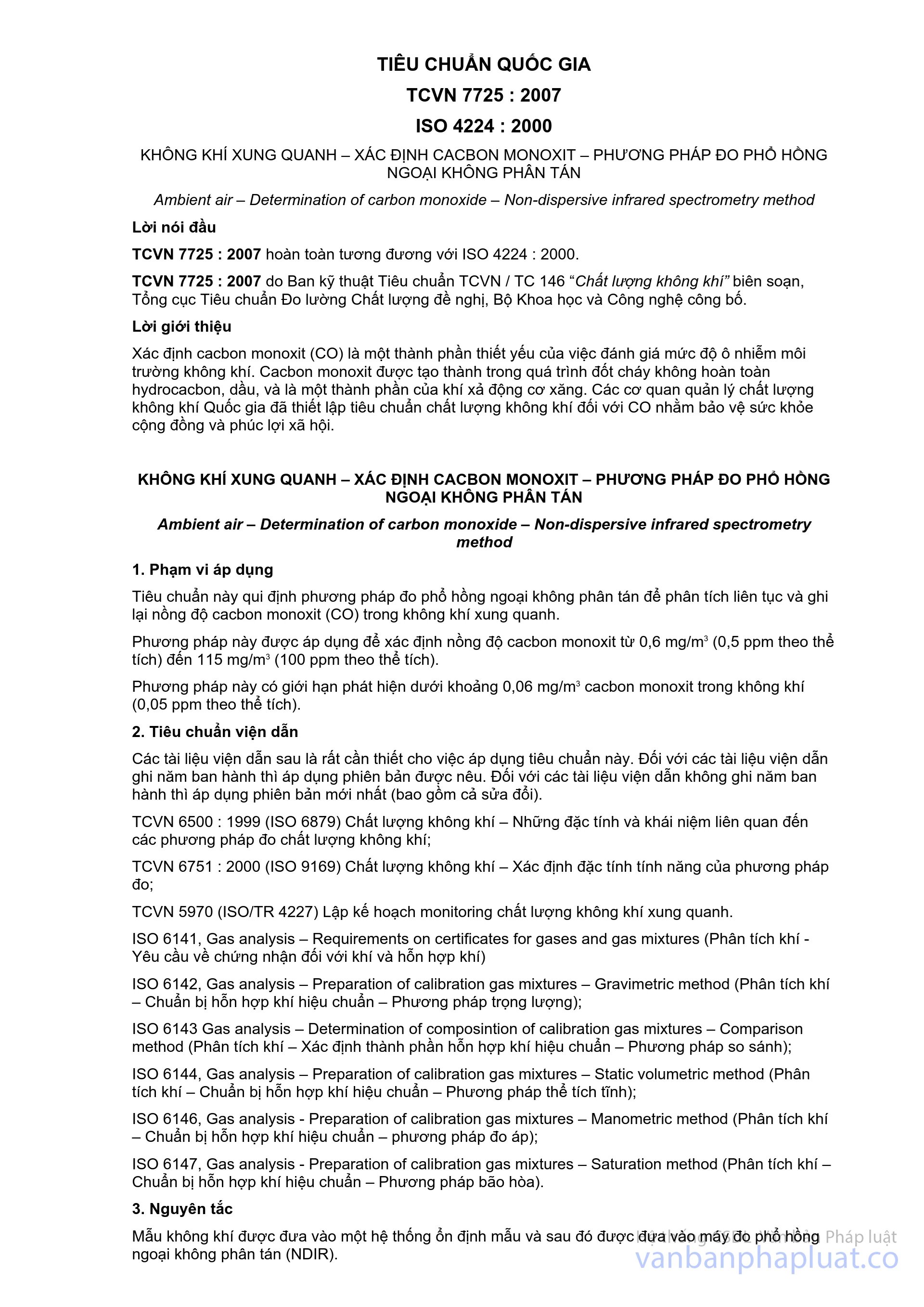 Tiêu chuẩn quốc gia TCVN 7725:2007 (ISO 4224 : 2000) về Không khí xung ...
