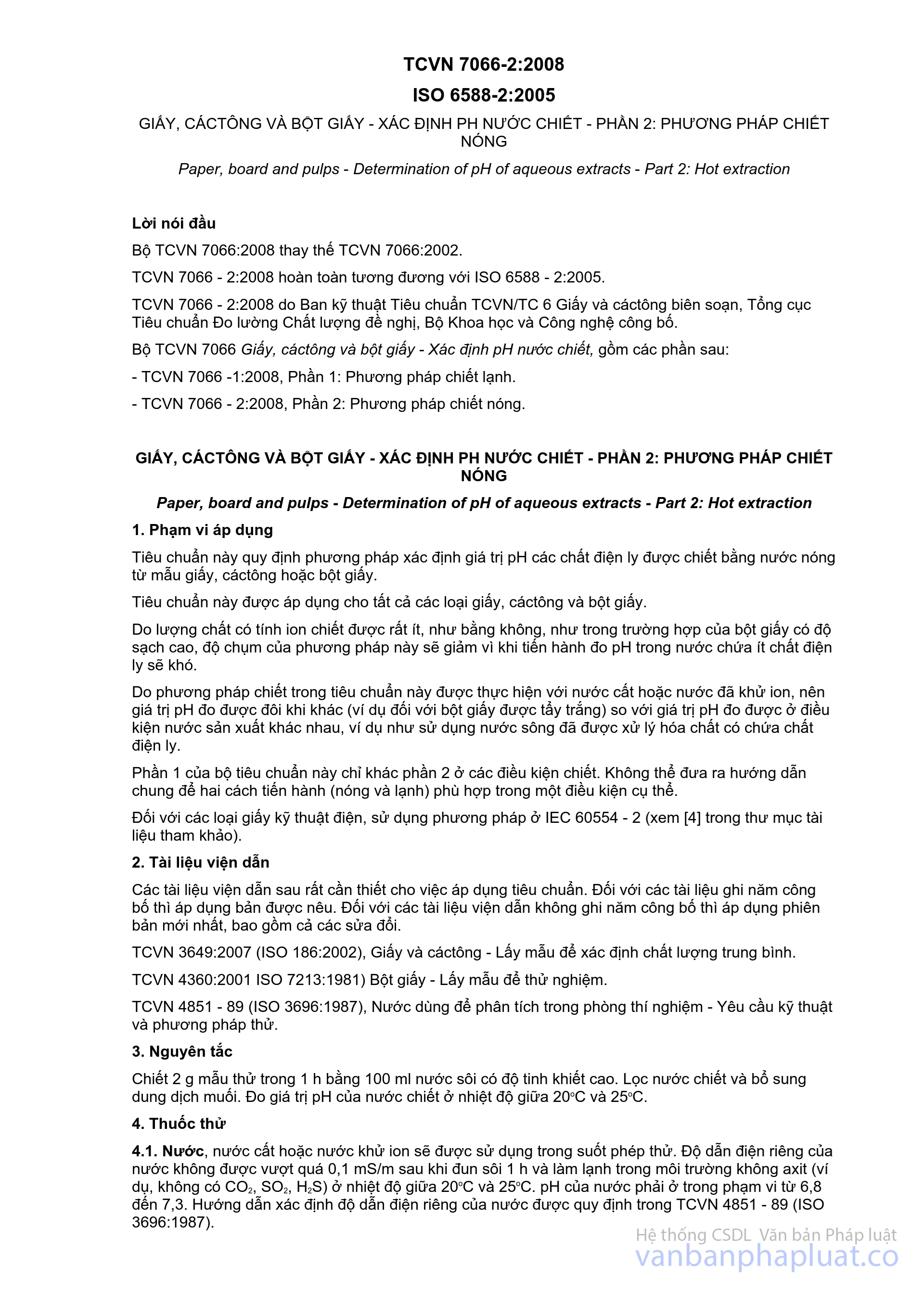 Tiêu chuẩn quôc gia TCVN 7066-2:2008 (ISO 6588-2:2005) về Giấy, các ...
