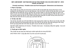 Tiêu chuẩn quốc gia TCVN 10875:2015 (ISO 7914:2002 with amendment 1:2012) về Máy lâm nghiệp ...
