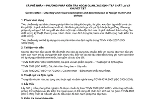 Tiêu chuẩn Việt Nam TCVN 6602:2013 (ISO 8455 : 2011) về Cà phê nhân - Hướng dẫn bảo quản và vận ...